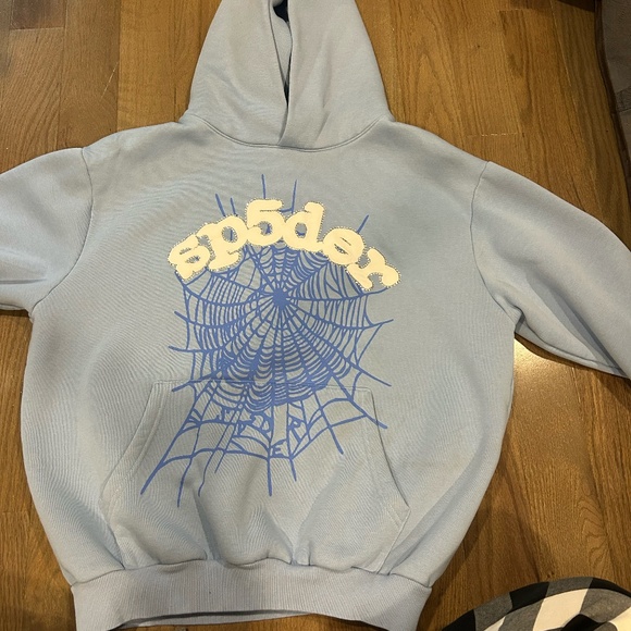 Sp5der | Shirts | Light Blue Sp5der Hoodie | Poshmark